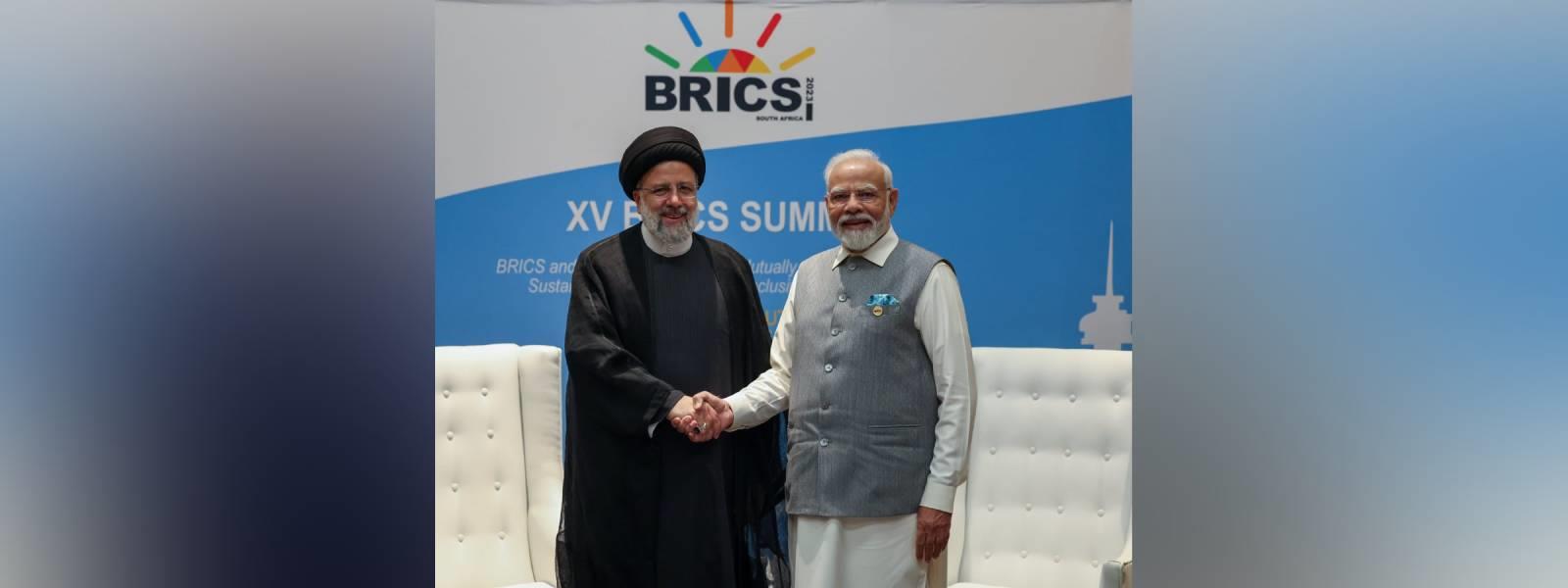 Prime Minister Shri Narendra Modi met H.E. Mr. Ebrahim Raisi, President ...