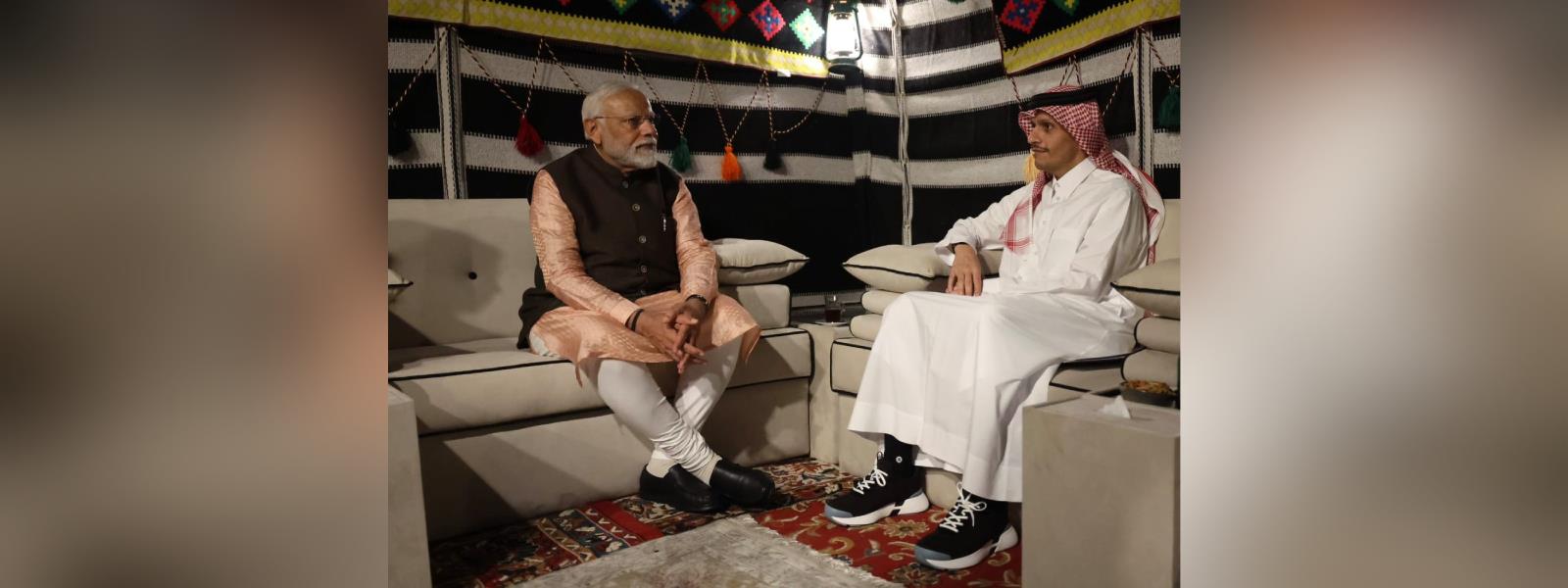 Prime Minister Shri Narendra Modi met the Prime Minister and Foreign Minister of Qatar, H.E ...