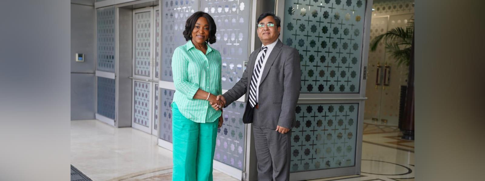Foreign Minister of Ghana, H.E. Ms. Shirley Ayorkor Botchway, arrived ...