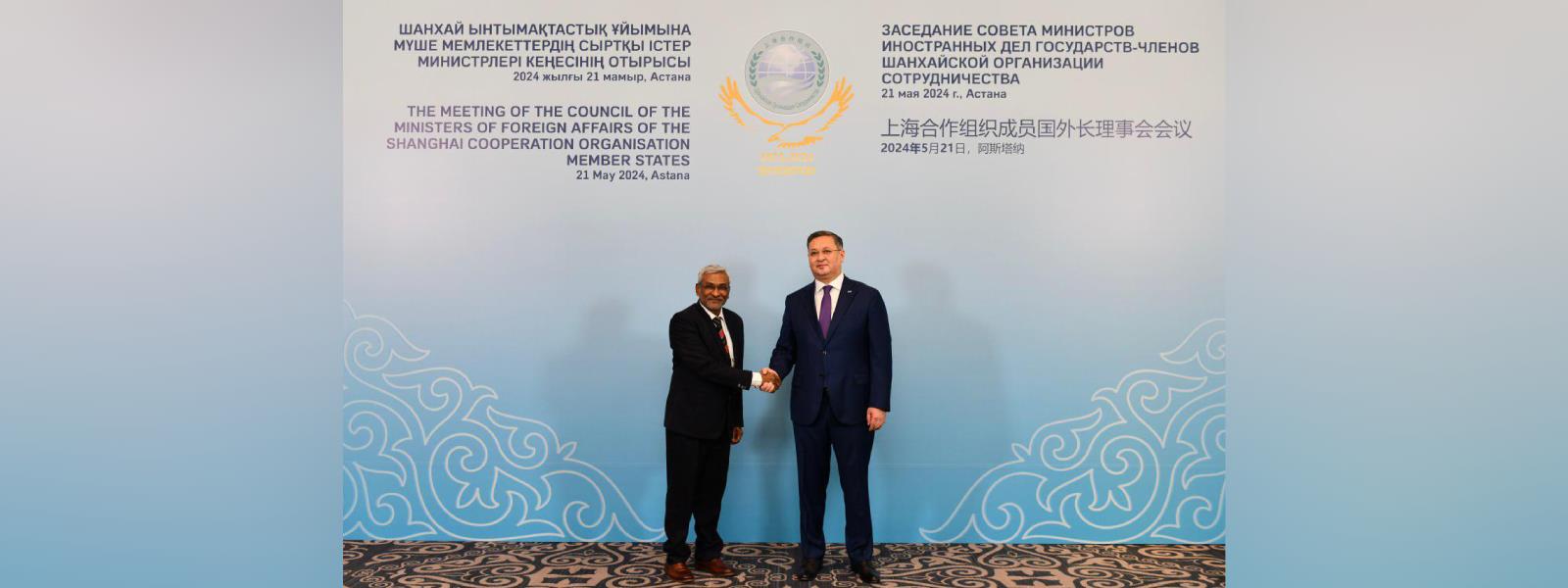 Secretary (ER) Shri Dammu Ravi welcomed by H.E. Mr. Murat Nurtleu ...