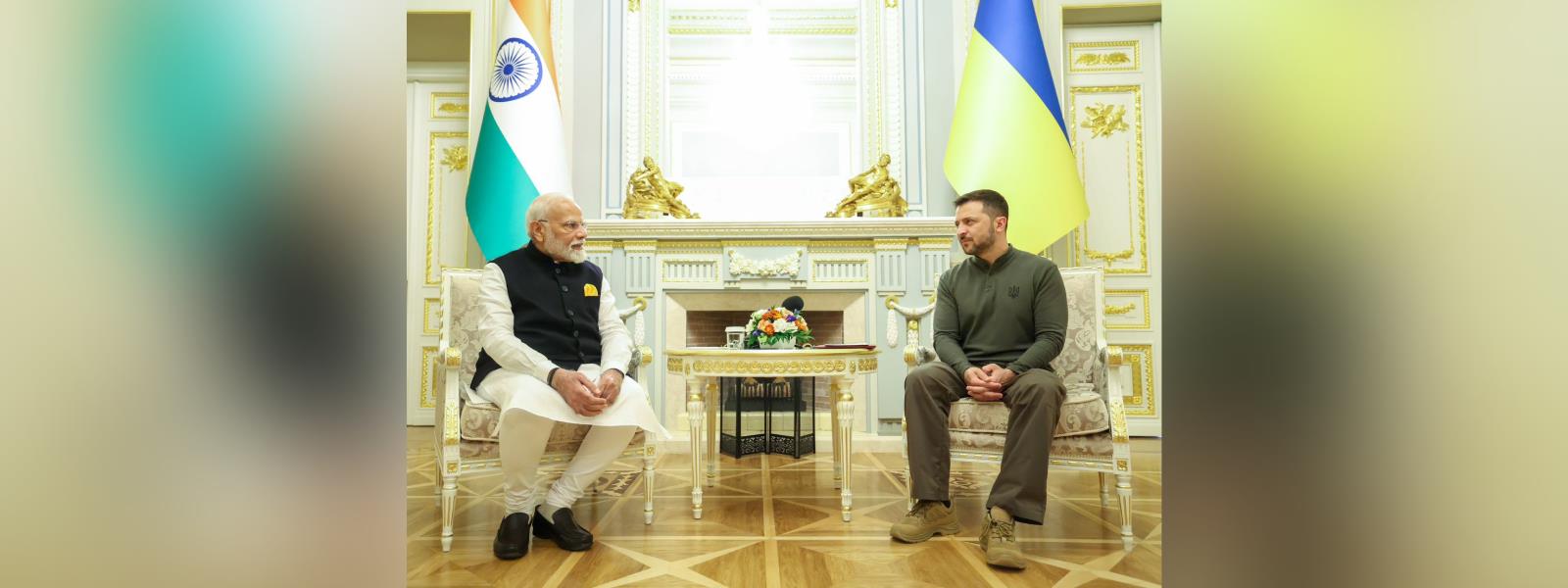 Prime Minister Shri Narendra Modi had discussions with H.E. Mr. Volodymyr Zelenskyy, President ...