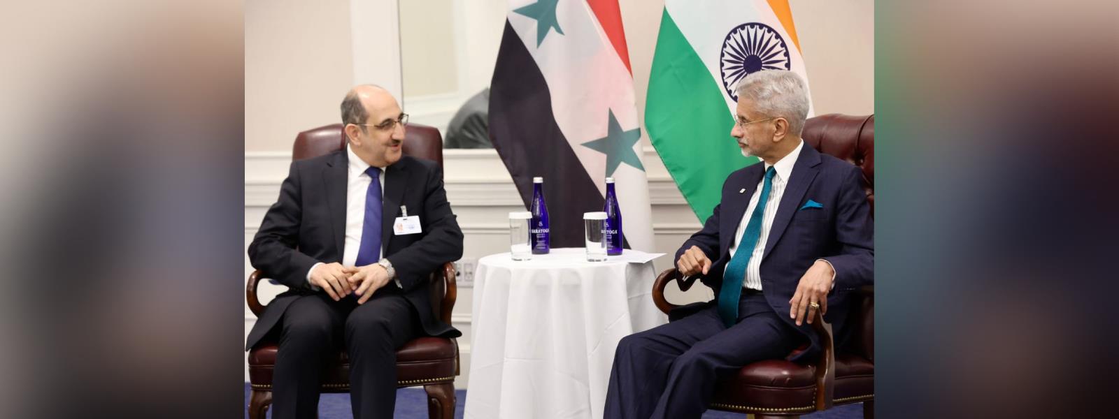 External Affairs Minister, Dr. S. Jaishankar met H.E. Mr. Bassam ...