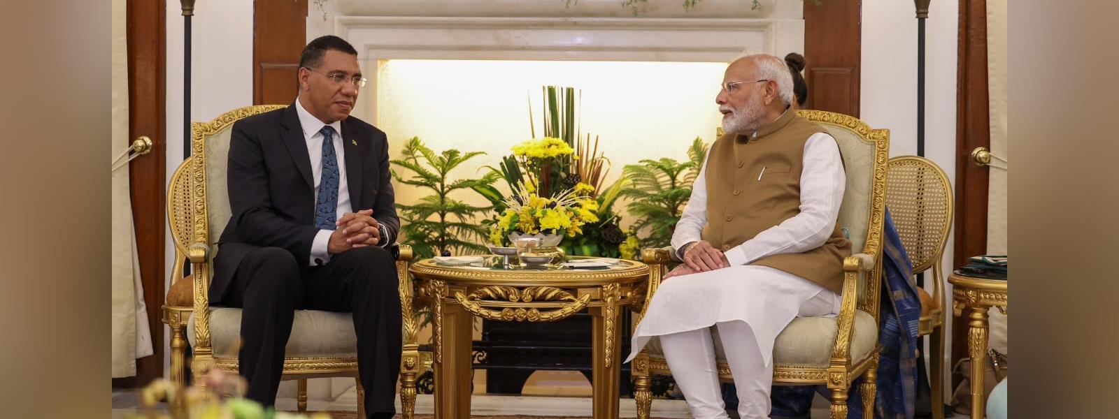Prime Minister Shri Narendra Modi held discussions with H.E. Dr. Andrew Holness, Prime Minister ...