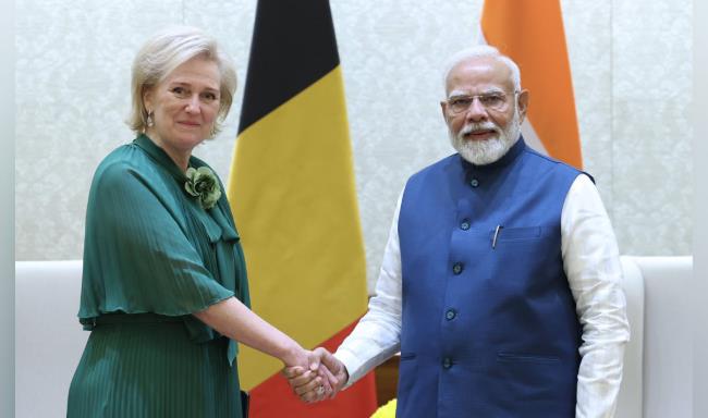 Prime Minister Shri Narendra Modi met HRH Princess Astrid of Belgium in New Delhi