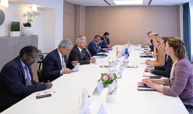 External Affairs Minister Dr. S. Jaishankar along with H.E. Ms. Kaja ...